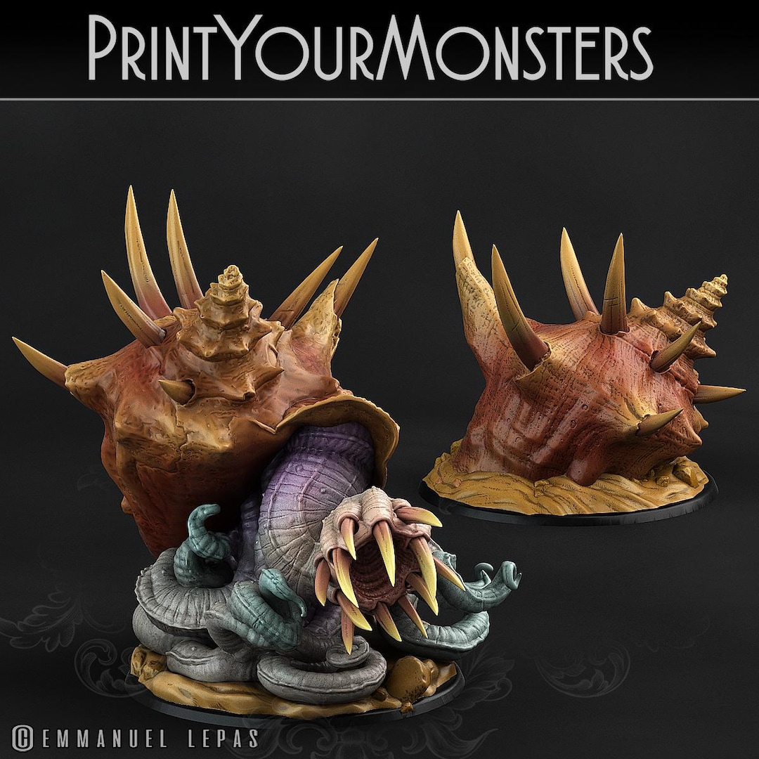 Lurker Clams & Giant Shells | Dnd Aquatic Mollusk Monster Scale ...