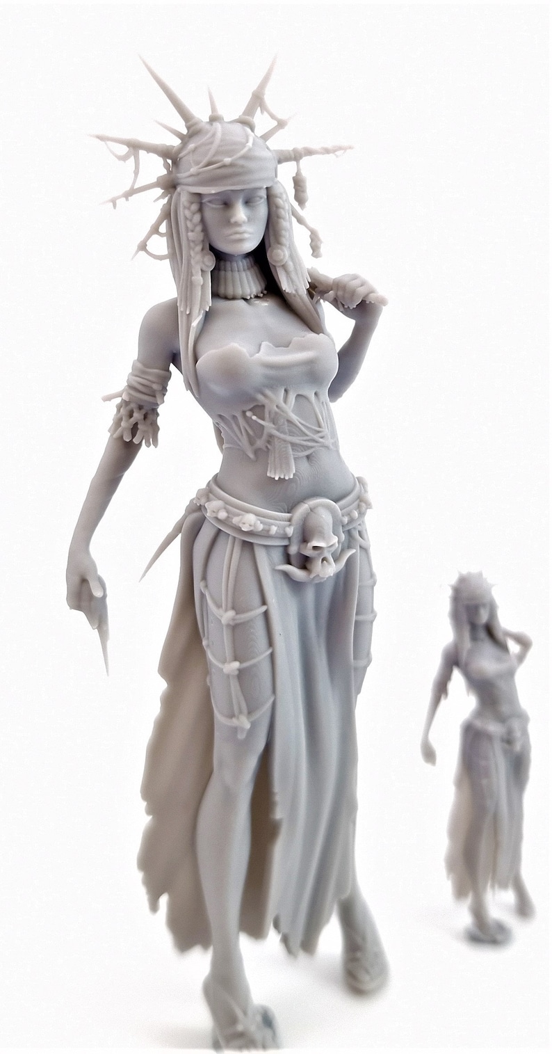 Aztec Warrior Female Fantasy Miniature 3d Resin Print Model Pin up Miniature Cultist Mage ...