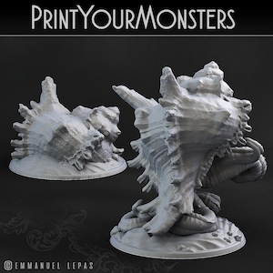 Lurker Clams & Giant Shells | Dnd Aquatic Mollusk Monster Scale ...