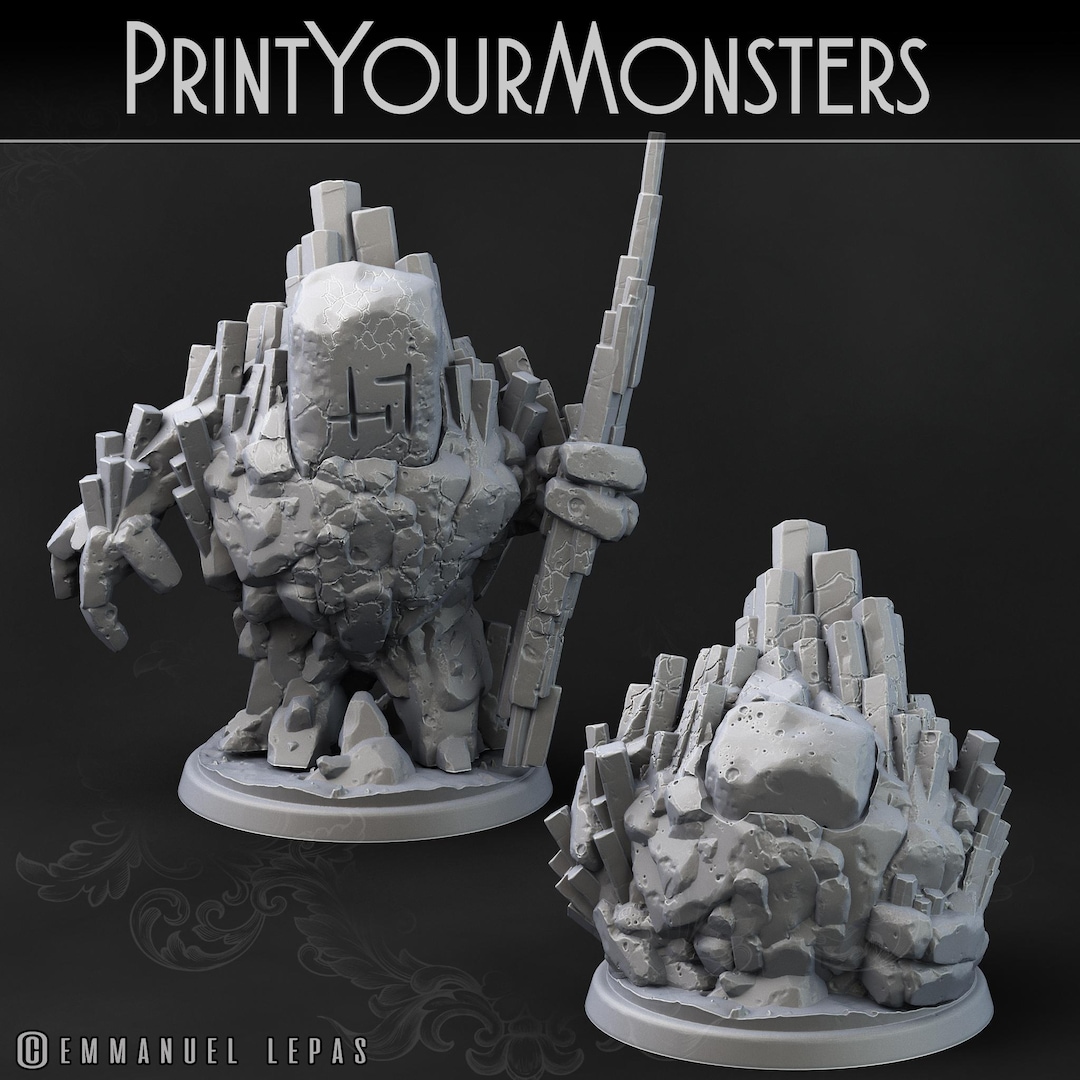 Galeb Duhr | Dnd Basalt Golemn Earth Elemental Monster Miniatures ...