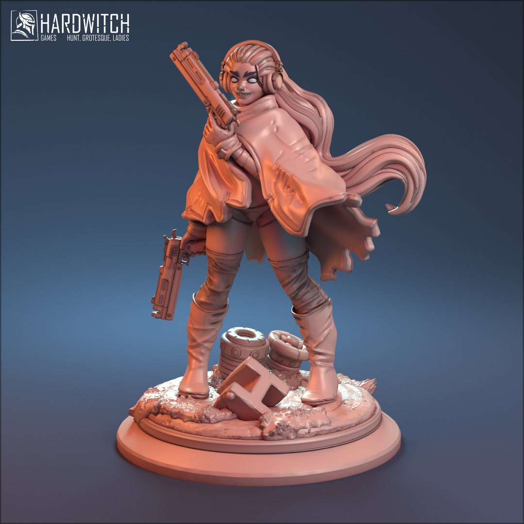 Sarah Coolbrick | Female Sci-fi Apocalypse Gunner Pinup Miniature ...