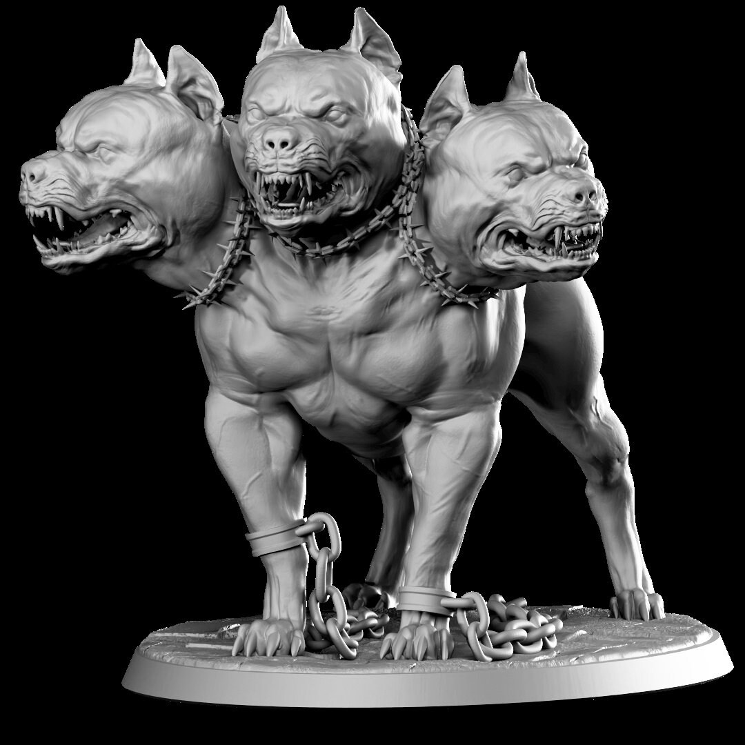 Cerber Printomancer 3D Printed Miniatures Fantasy Models 32mm / 75mm - Etsy