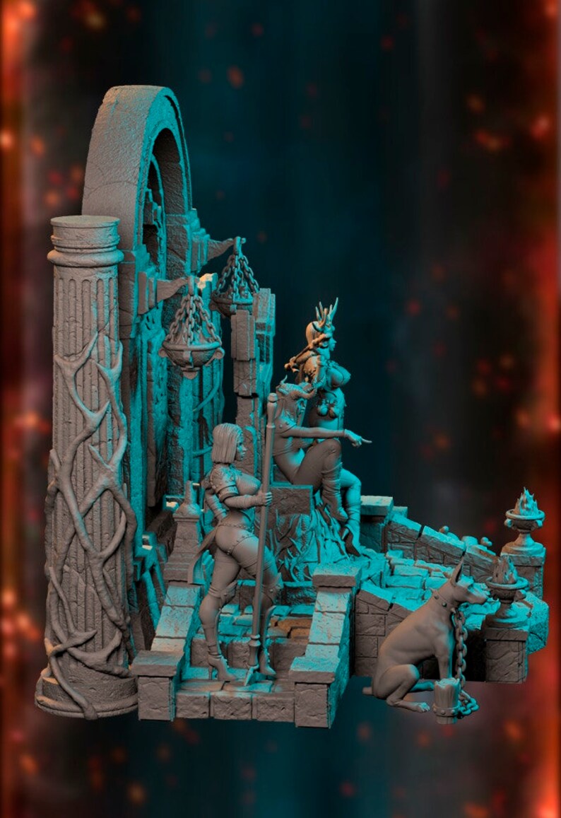 Fighter Girl Vol.2 Diorama Female Fantasy Miniature Pin up Miniature 3d ...