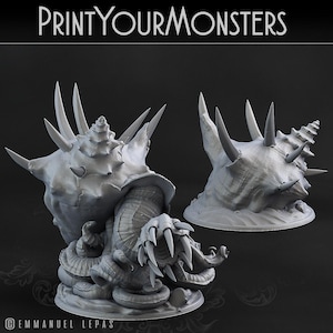 Lurker Clams & Giant Shells | Dnd Aquatic Mollusk Monster Scale ...