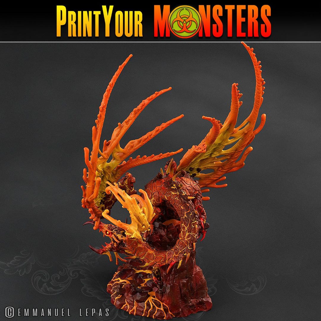 Infernal Magma Dragon | Dnd Lava Dragon Elemental Large Scale Miniature ...