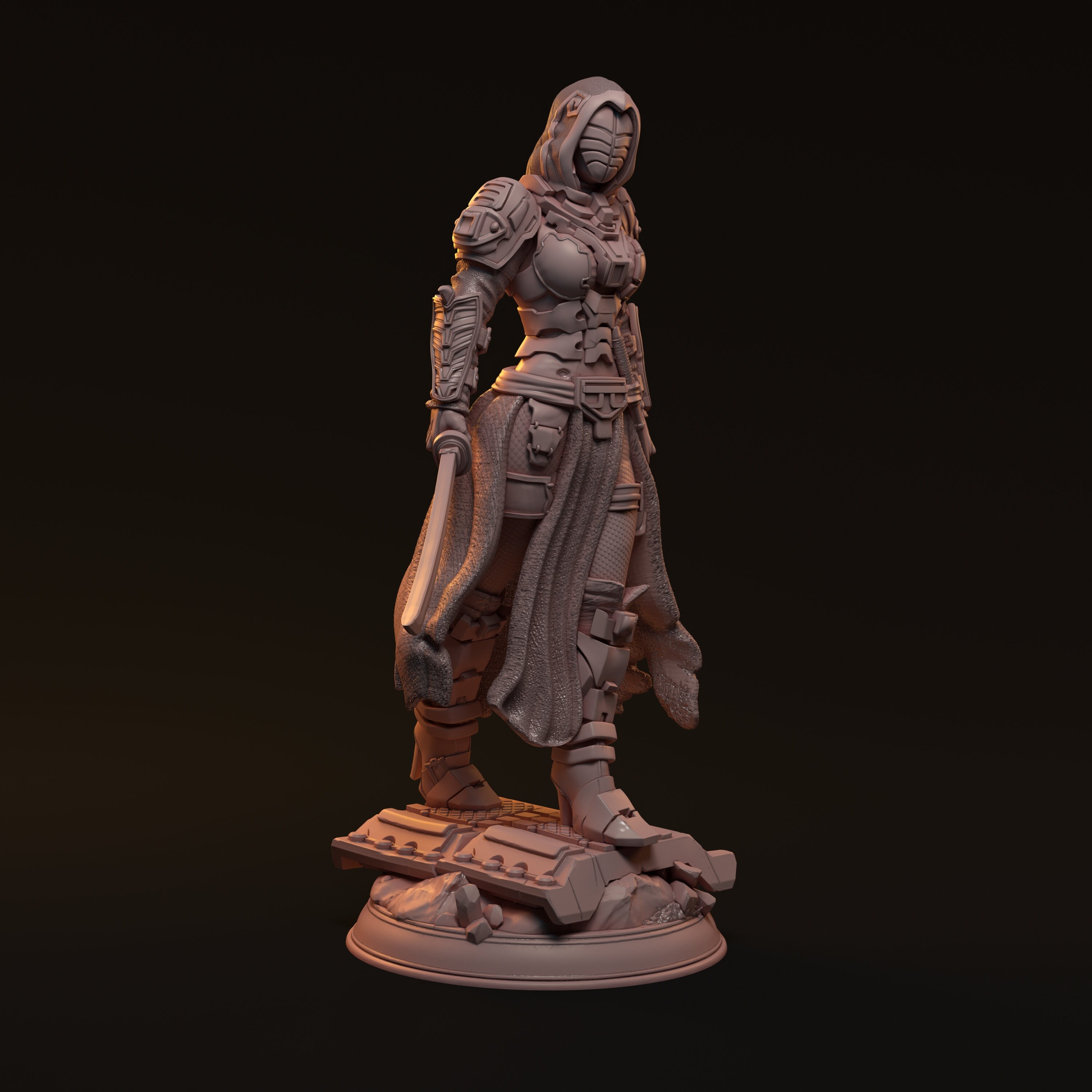 Kara Mint Female Sci-fi Miniature 3d Resin Miniature 32mm / 75mm by ...