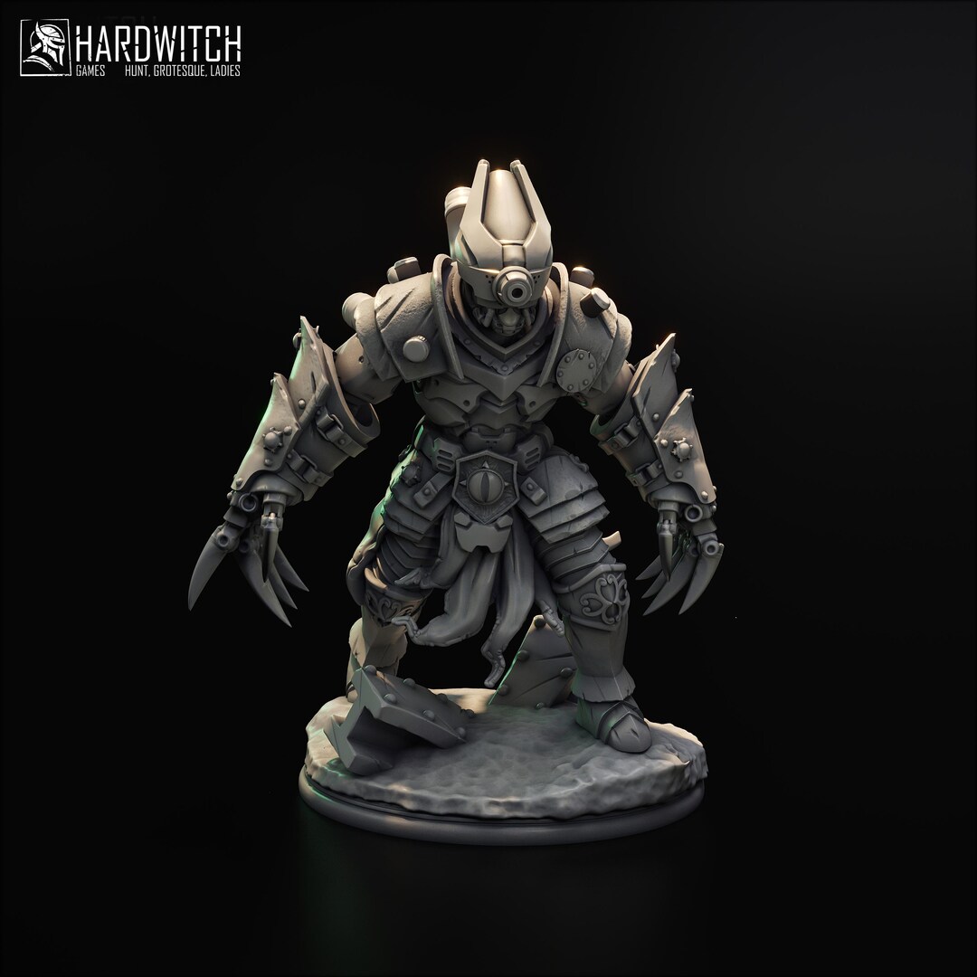 Death Watcher | Dnd Sci-fi Cyborg Berserker Miniature | 32mm / 75mm ...