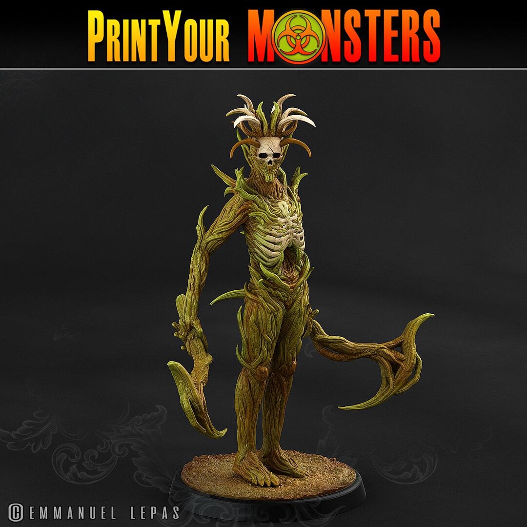 Dark Tree Men | Dnd Cursed Horror Forest Collectible Monster Miniature ...