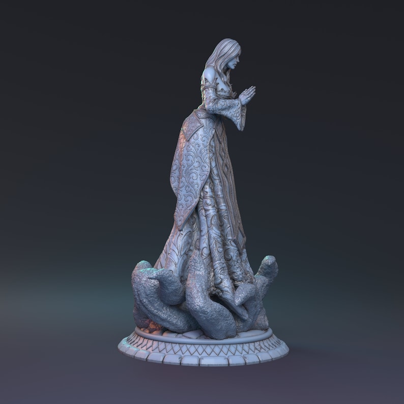 Gallada Female Fantasy Miniature 3d Resin Model Miniature Dnd Priest ...