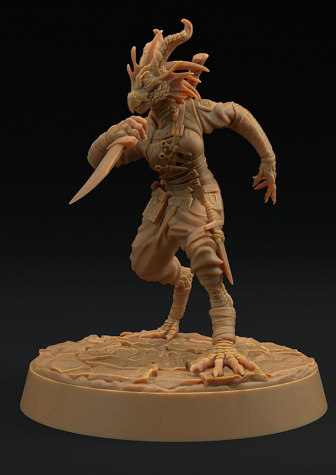 Nyxia Shadowblade Fantasy Miniature Dragonborn Assassin 32mm / 75mm by ...