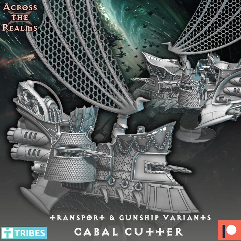 Cabal Cutter | Sci-fi Space Ship Large Scale Tabletop Terrain Model ...