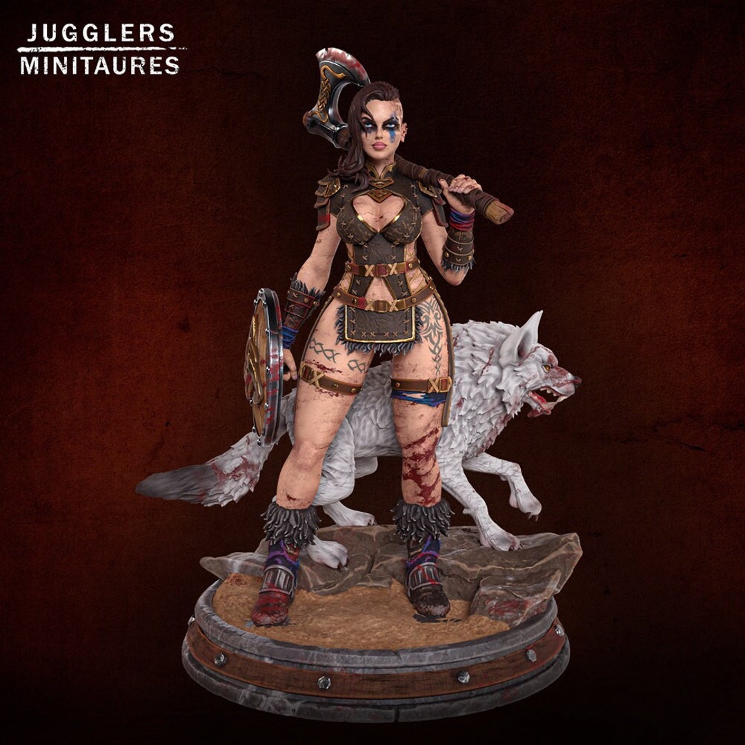 Runa Wildfire | Female Fantasy Miniature Dnd 3d Resin Printed Model Pin up Miniature Noble ...