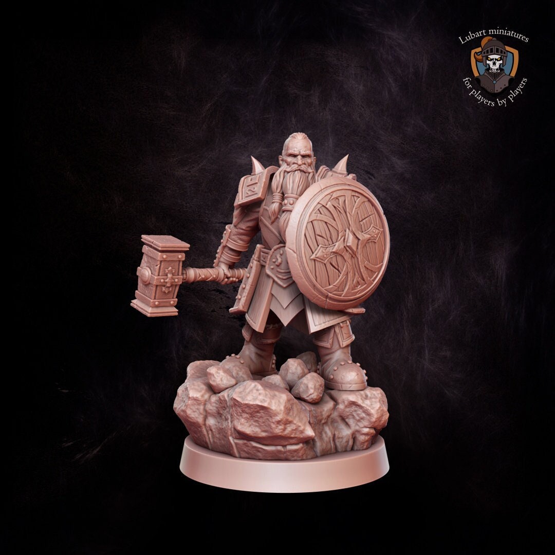 Dwarf Priest | Customizable Dnd Miniature | by Lubart Miniatures - Etsy