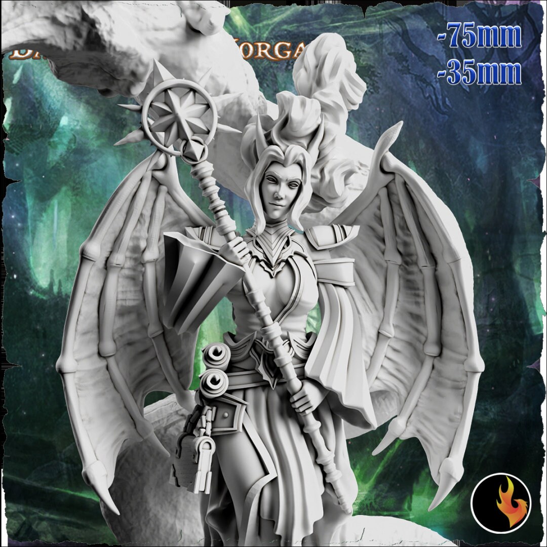 Morgana Ravi 3D Printed Miniatures Fantasy Models 35mm / 75mm - Etsy