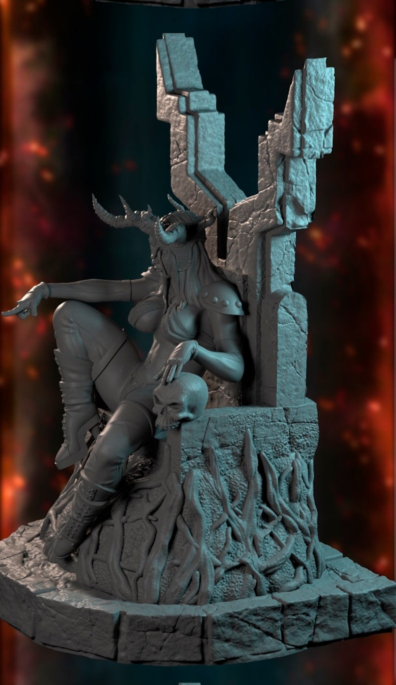 Sofi Female Fantasy Miniature Pin up Miniature 3d Resin Printed Model 35mm / 75mm by the Clover ...