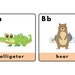 Alphabet Animals Flashcards Educational Learning Resources for Toddlers ...
