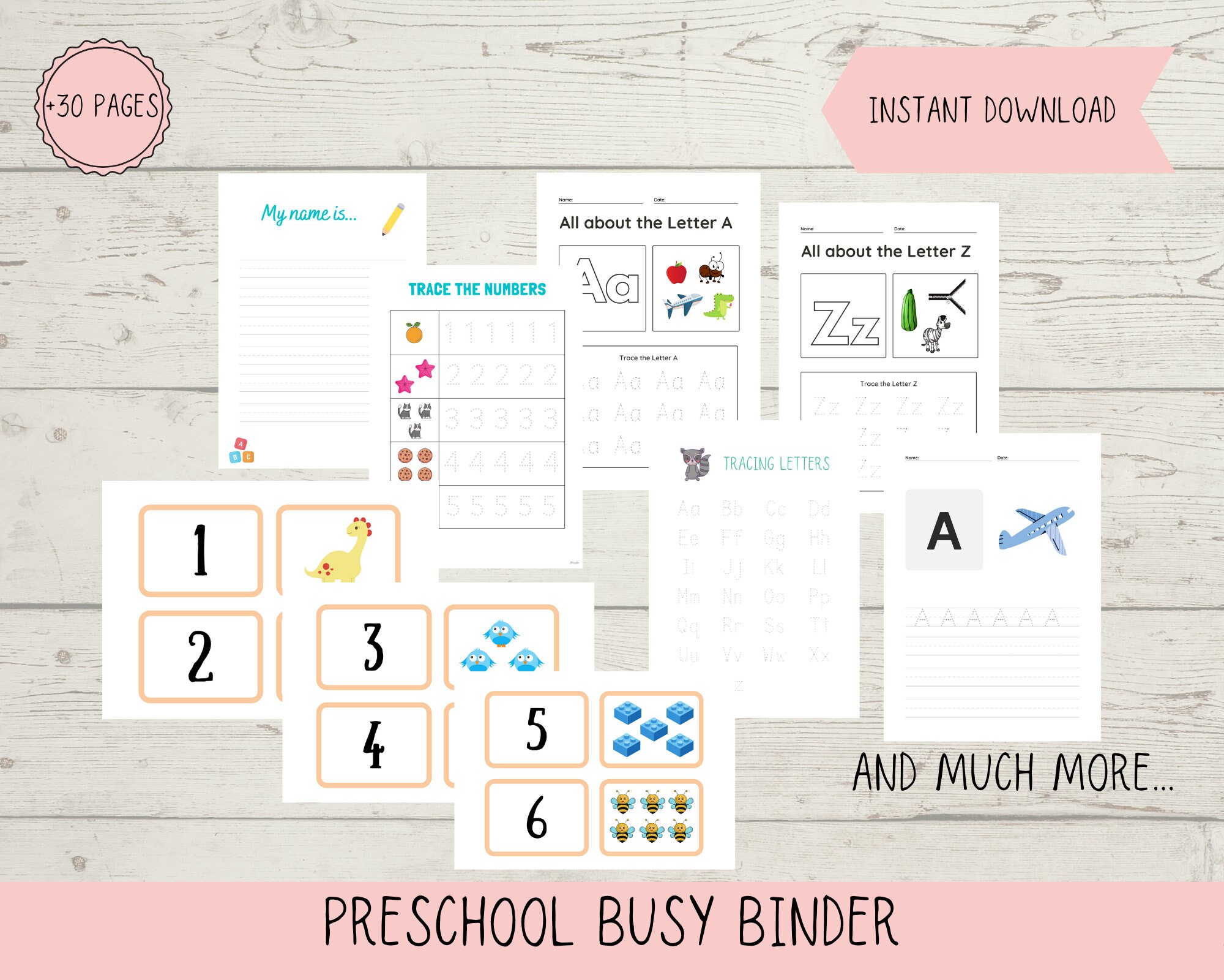 Pre K Busy Binder Toddler Workbook Preschool Worksheets - Etsy