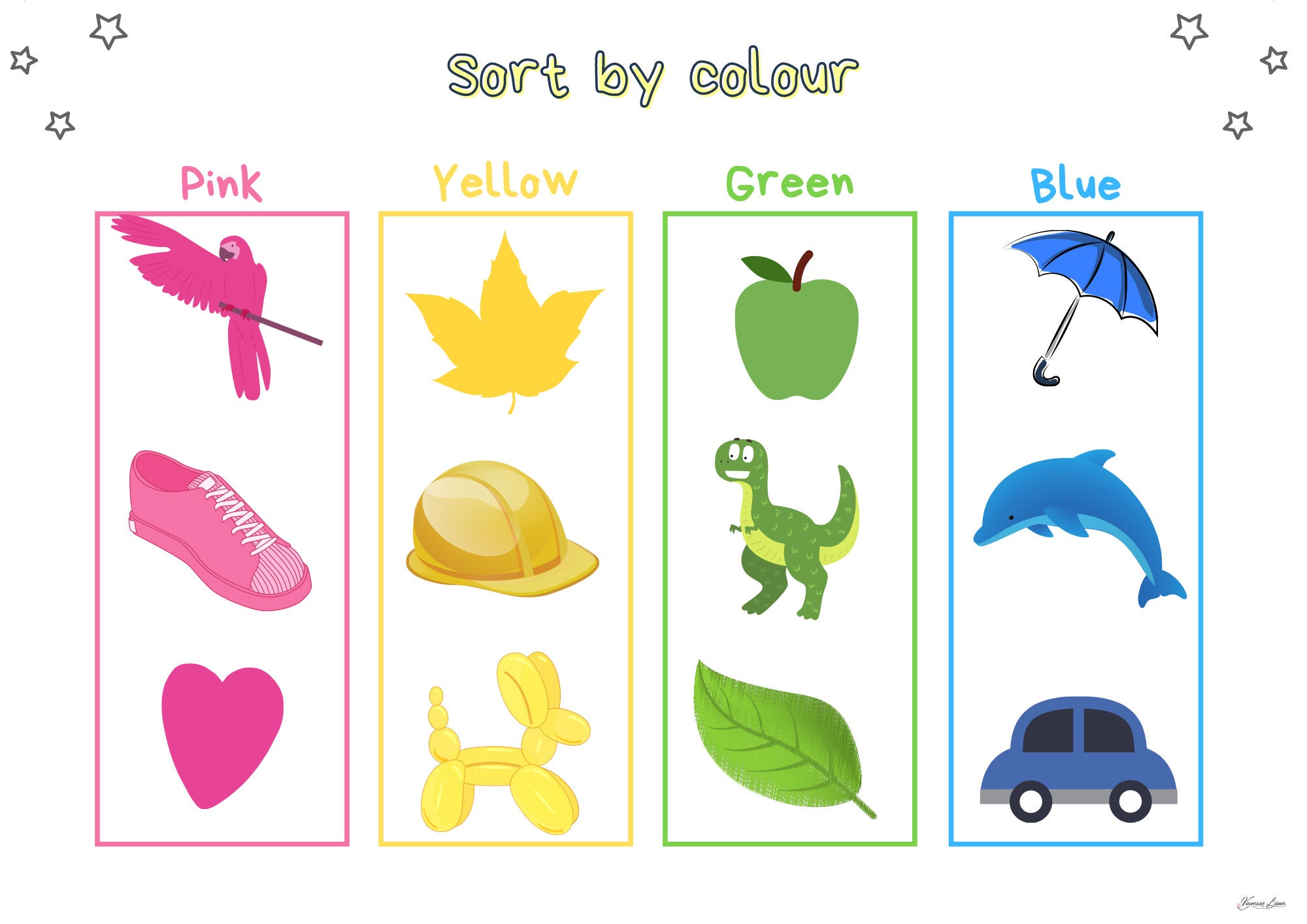 Color Sorting Activity,printable for Preschool, Toddler Busy Book Pages ...