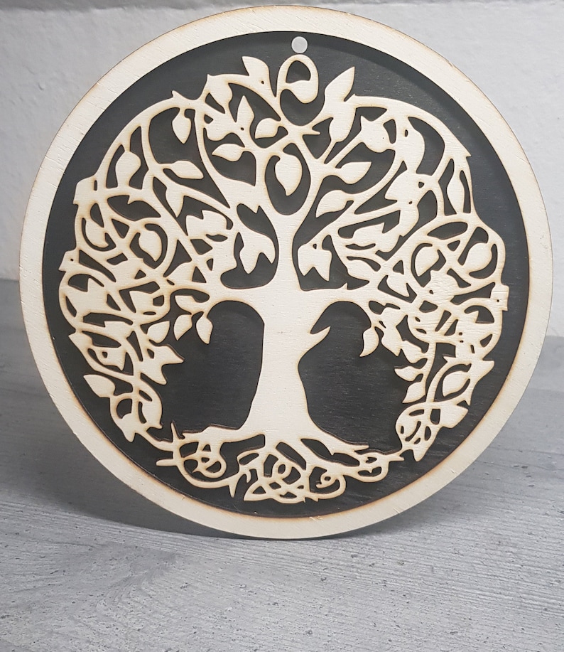 Yggdrasil Tree of Life Laser Art Mandala Viking Odin Thor Dxf, SVG, PDF ...