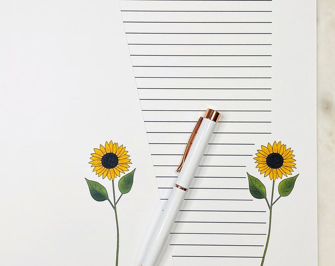 Sunflower Letter Writing Template | JW Letter Writing | Letterhead ...