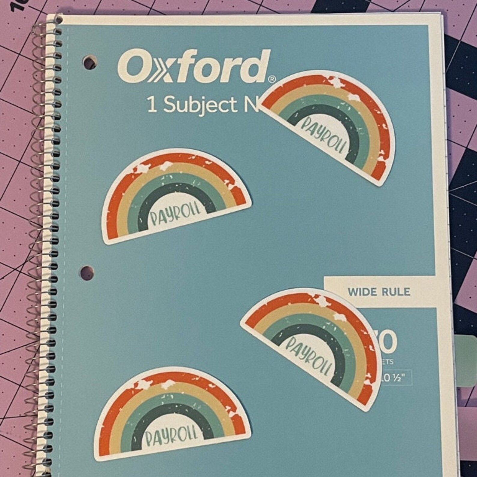 Payroll Retro Rainbow Sticker 3.0"x1.6" - Etsy