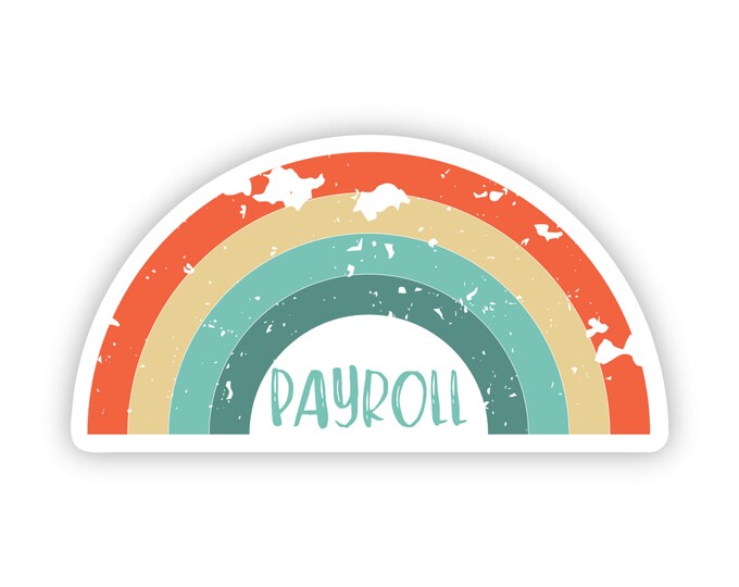 Payroll Retro Rainbow Sticker 3.0x1.6 - Etsy