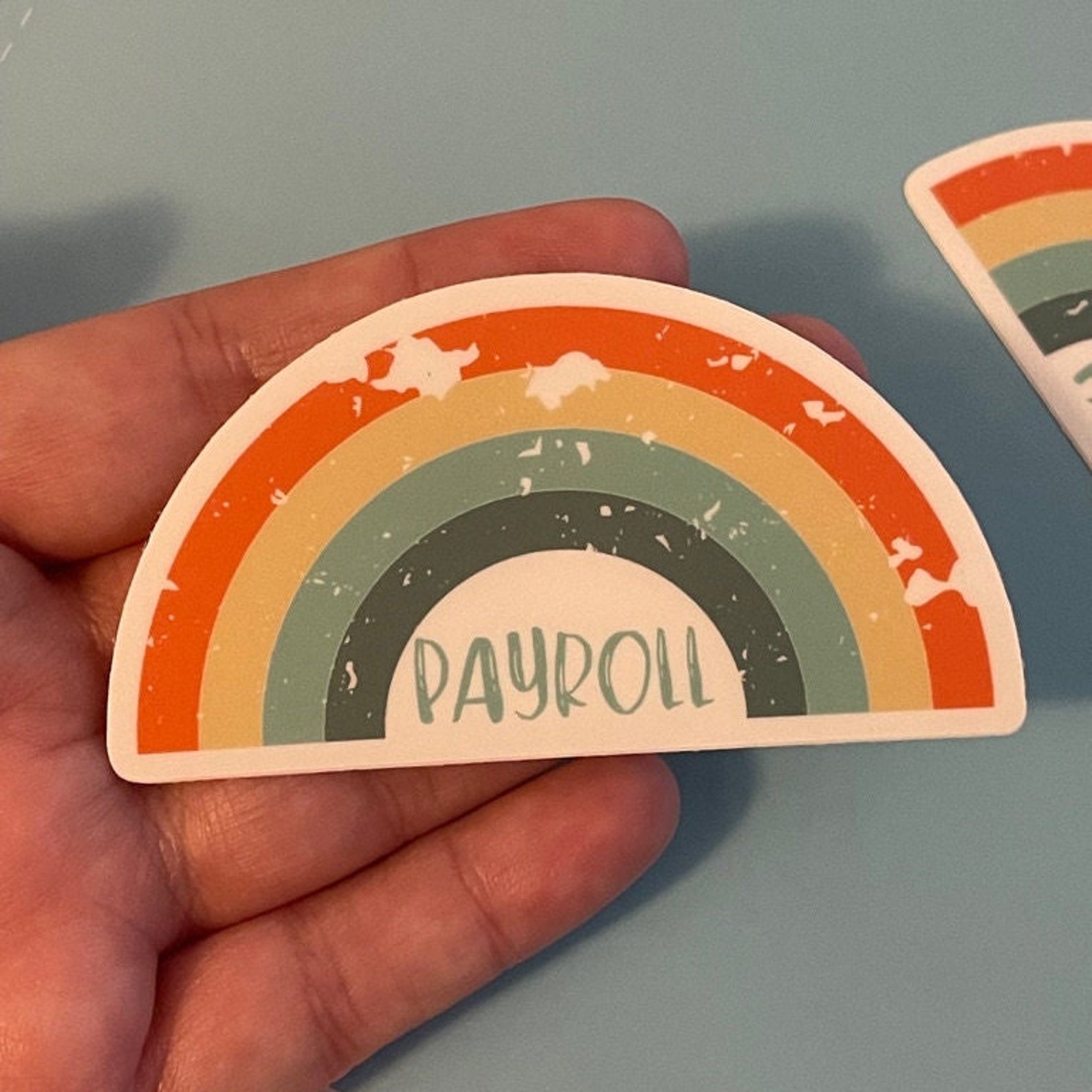 Payroll Retro Rainbow Sticker 3.0"x1.6" - Etsy