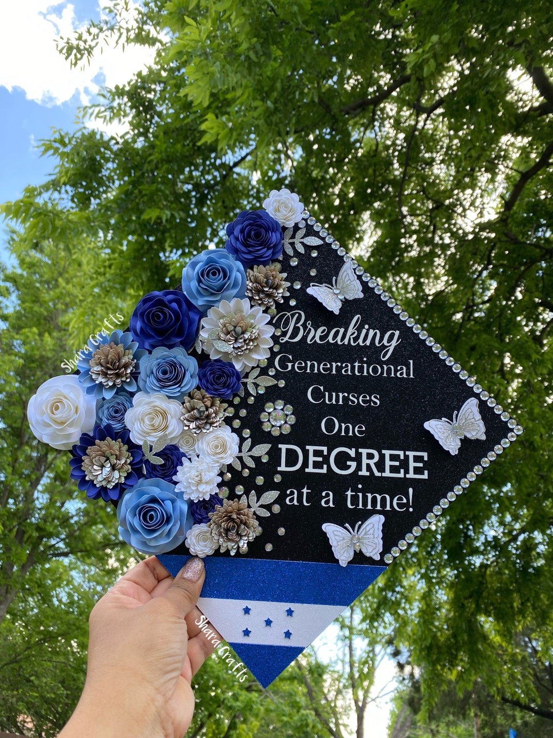 Graduation Cap Decoration, Grad Cap With Honduras Flag, Graduation Cap ...