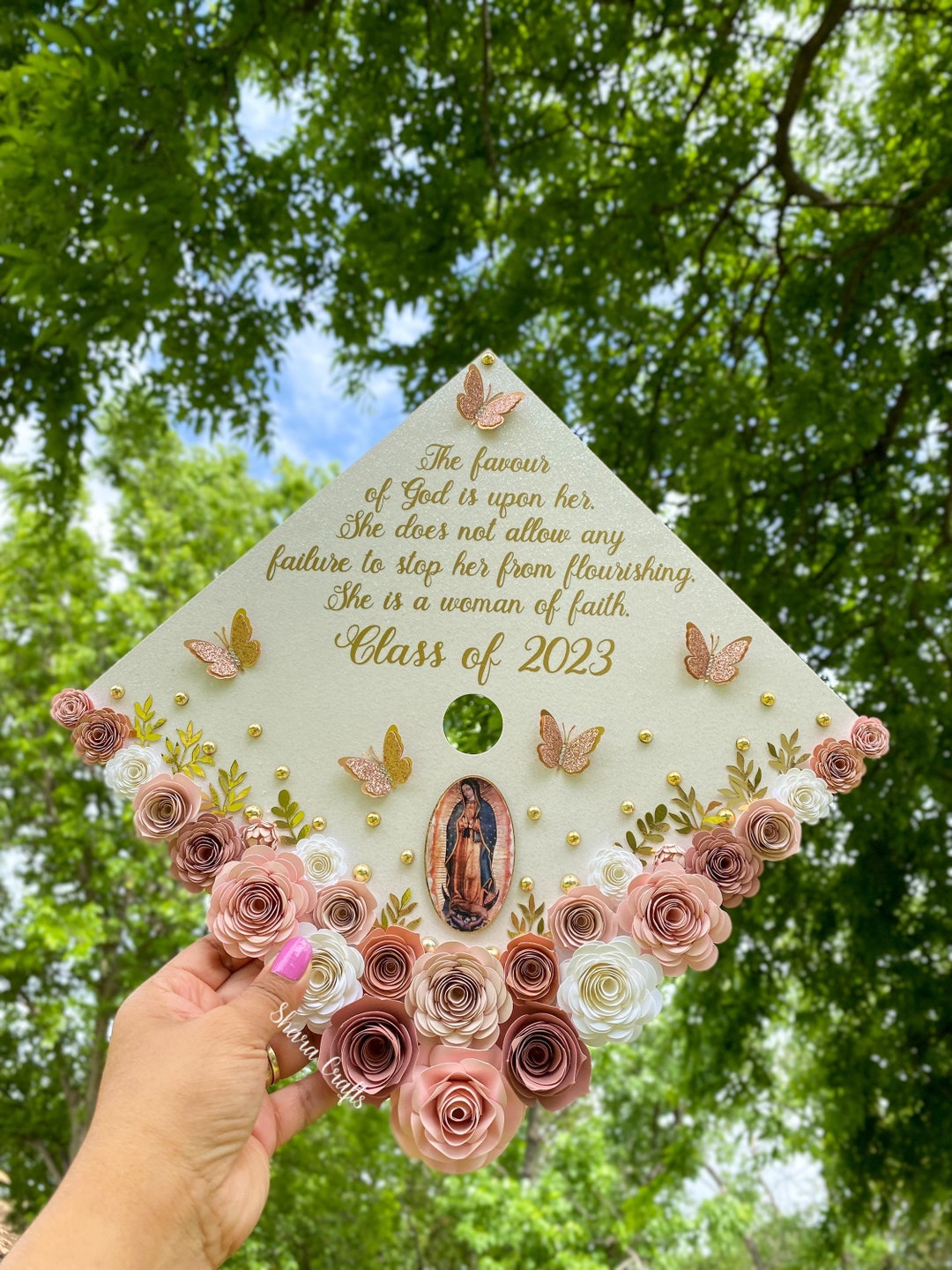 Graduation Cap Decoration, Grad Cap With the Virgencita De Guadalupe ...