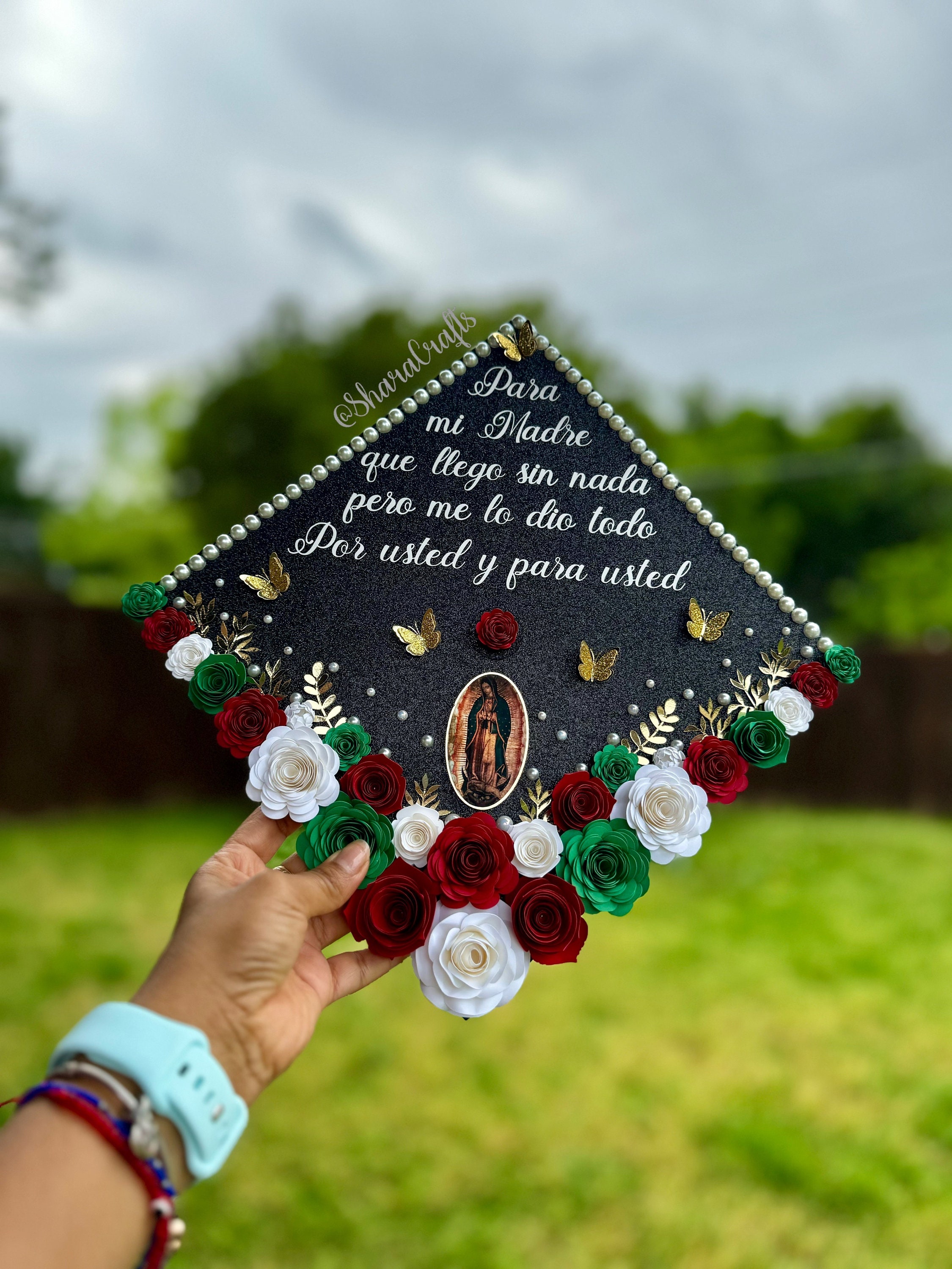 2026 Graduation Cap Topper, Custom Grad Cap, Grad Cap Decor, Mexican ...