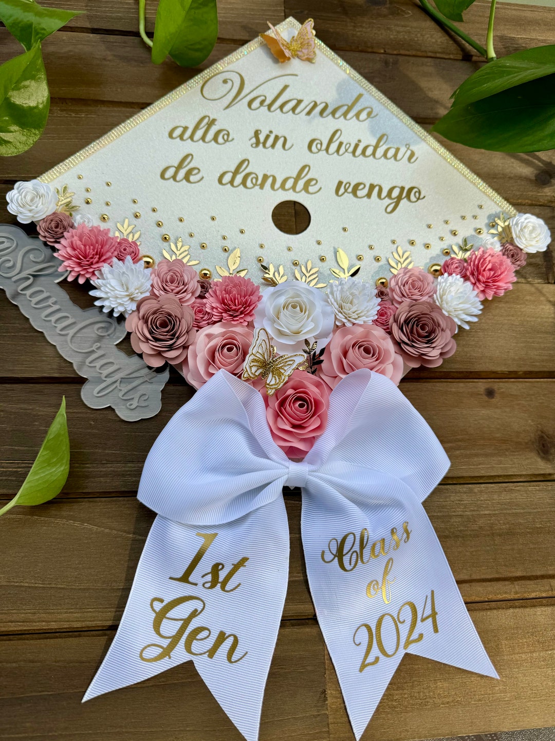 Graduation Cap Decoration, Grad Cap With Bow - Etsy