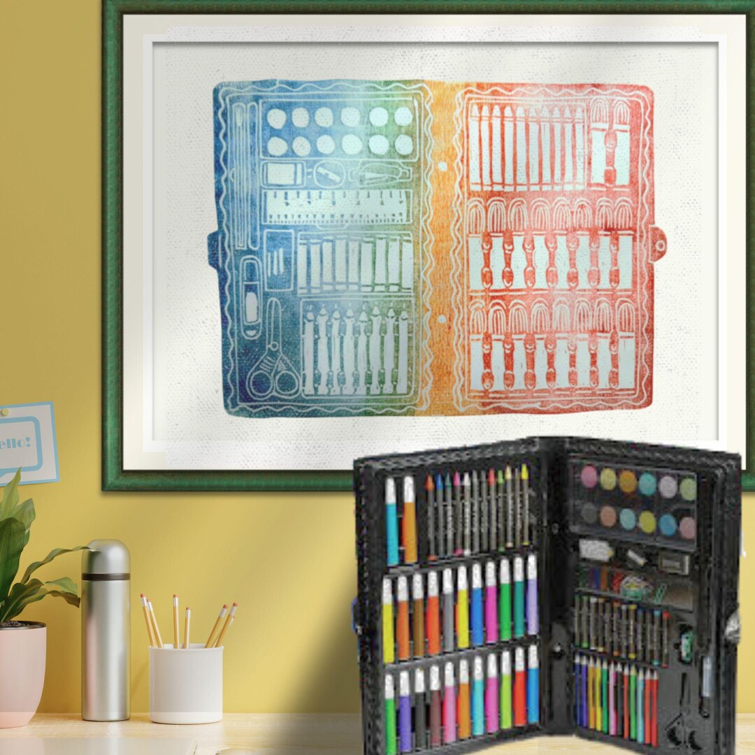 Y2K Nostalgia Kidcore Art Supplies Block Print - Etsy