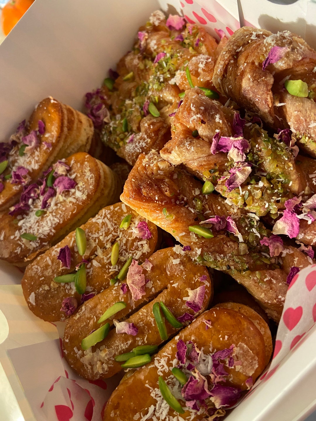 Persian Pastries Gift Box: Saffron, Rose, Pistachio, Honey ...