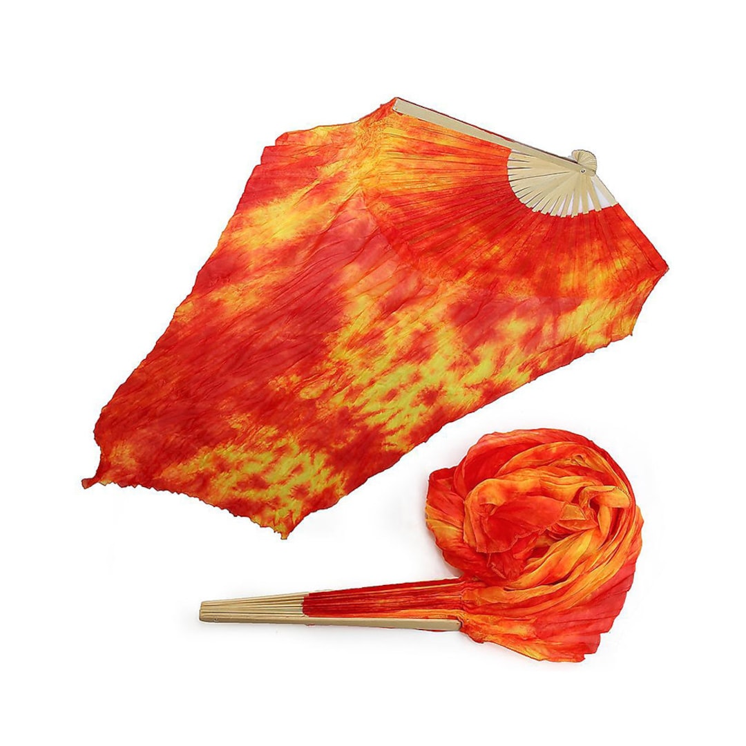 Pair of Silk Folding Fans - Etsy