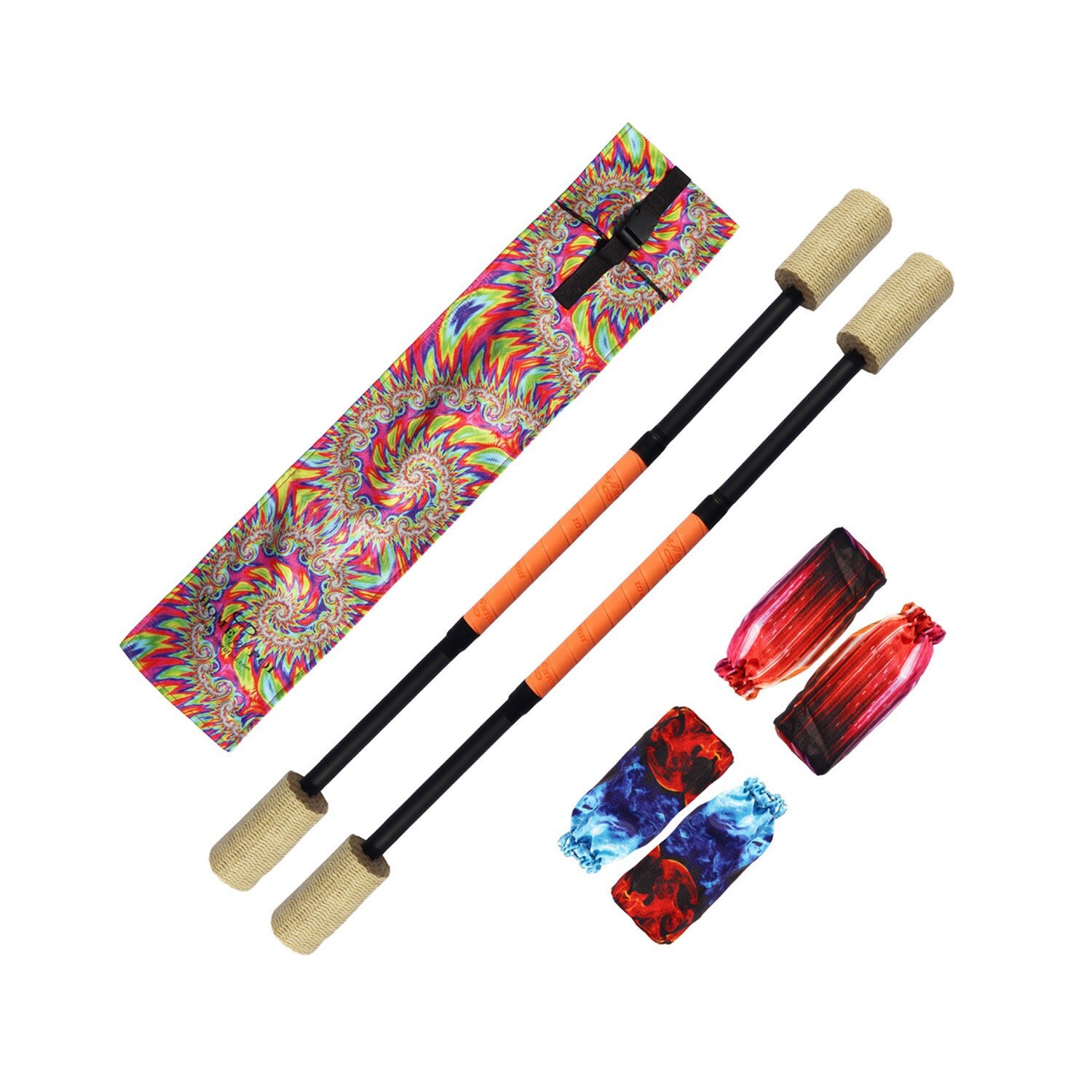 Flow Master Short Fire Staff With 4 Inch Wicks - Etsy