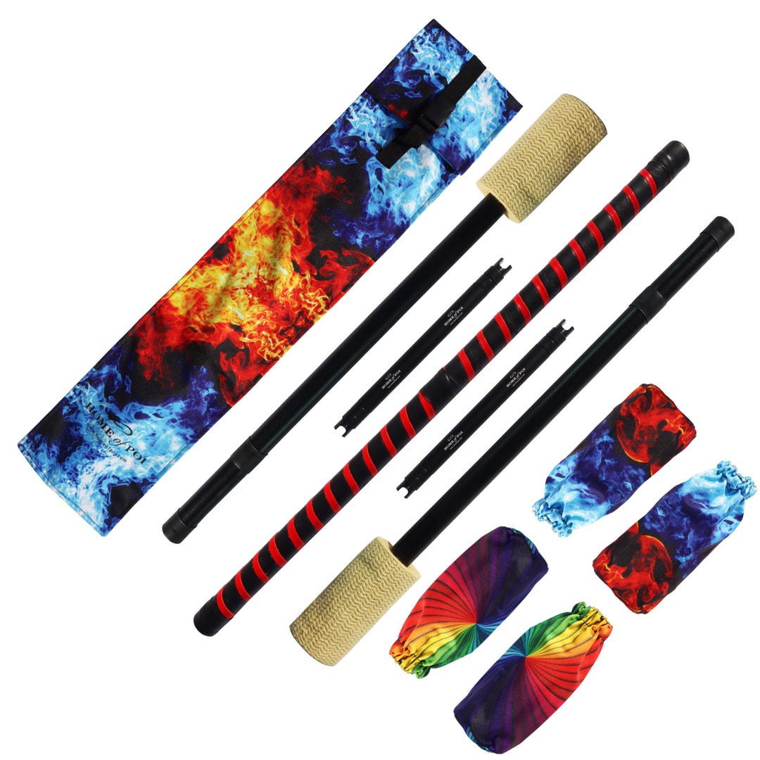 Expert Contact - Fire Staff With 4 Inch Wicks and Leather Binding - Etsy