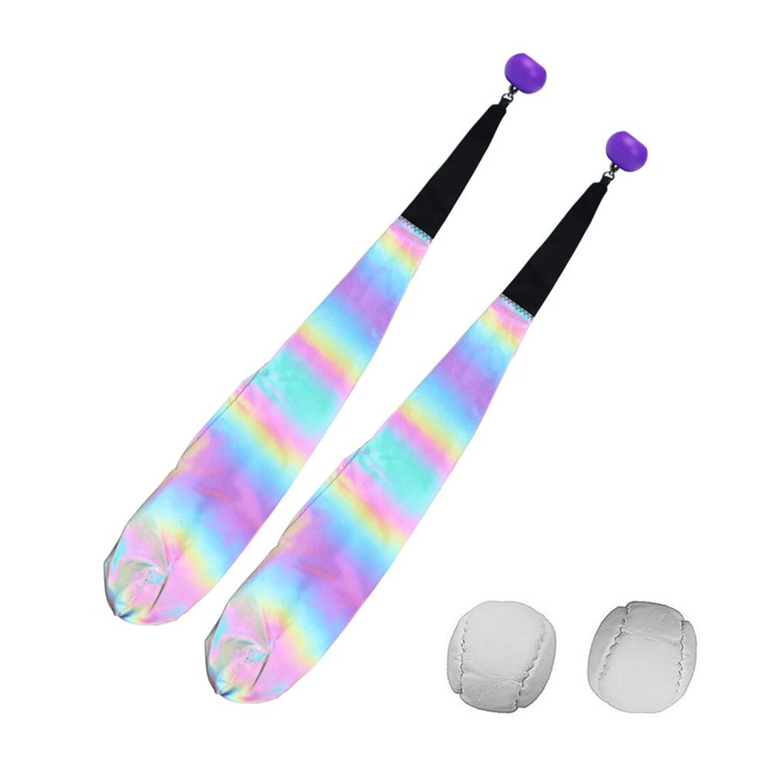 Pair of Rainbow Full Reflective Pro Poi - Etsy