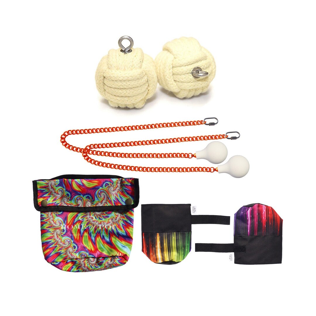 Pair of Pro Medium Monkey Fist Fire Poi - Etsy