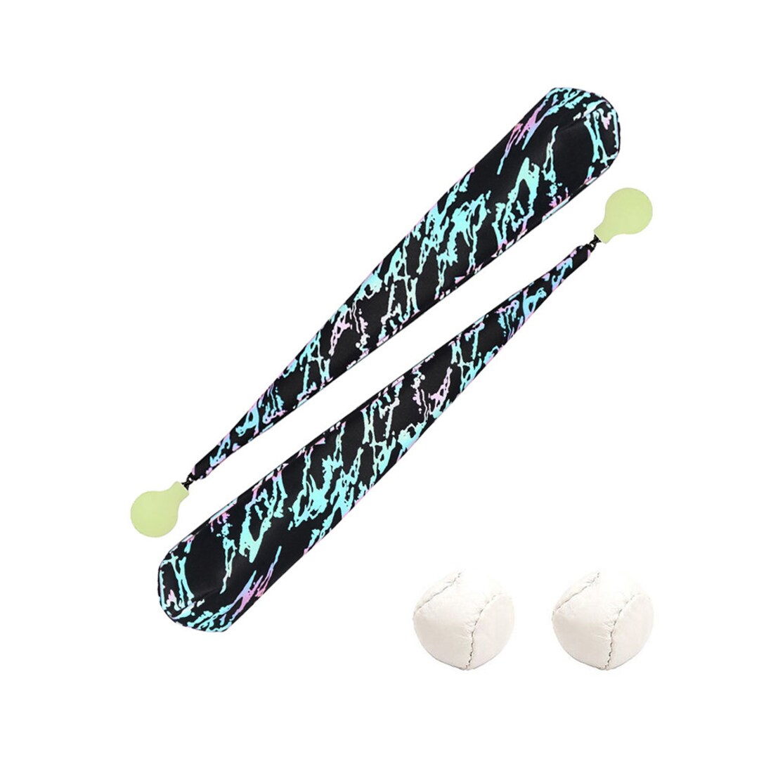 Pair of Rainbow Dot Reflective Pro Poi - Etsy