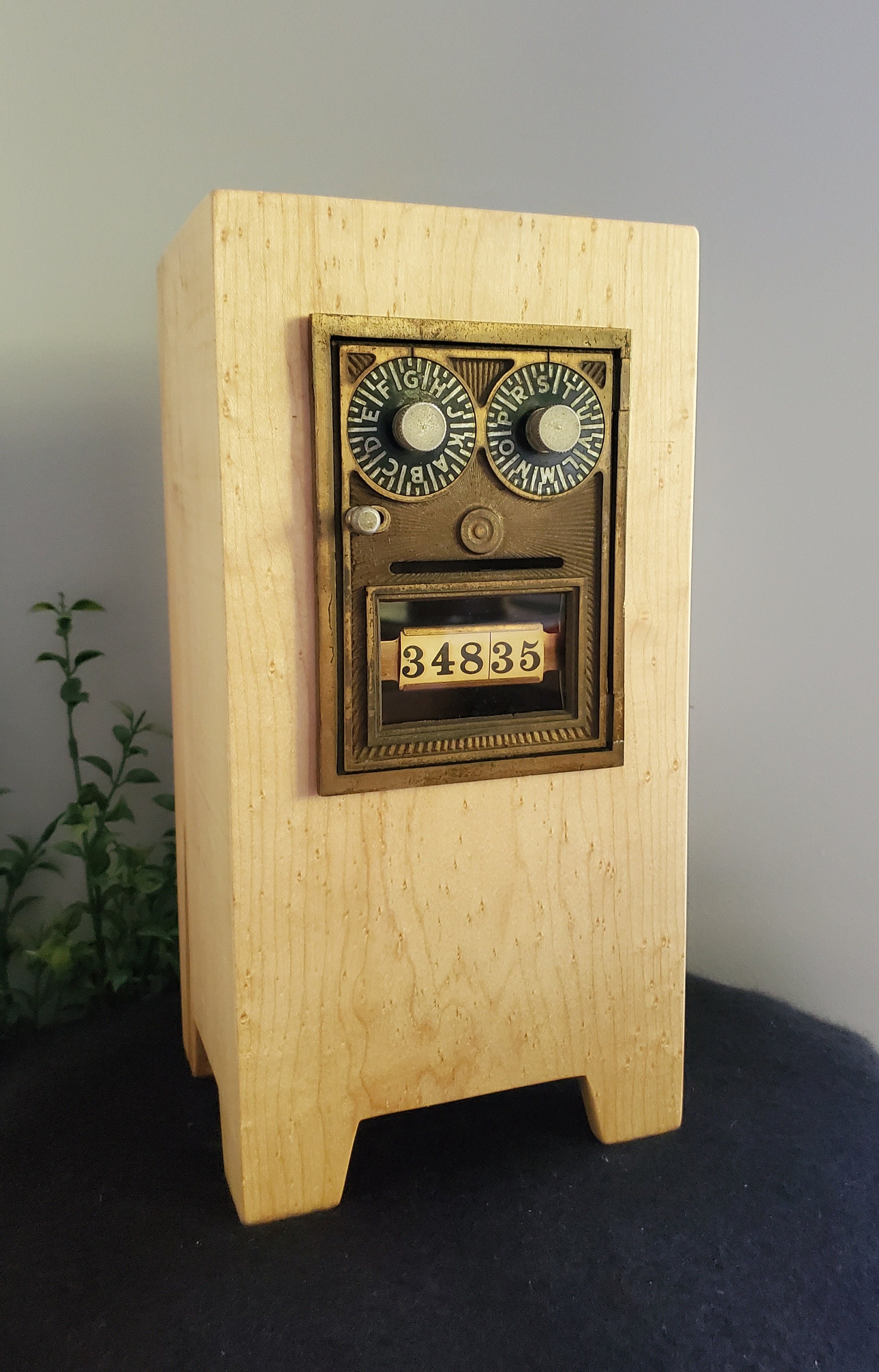 Handcrafted Wood Savings Bank W/vintage Post Office Box Door - Etsy