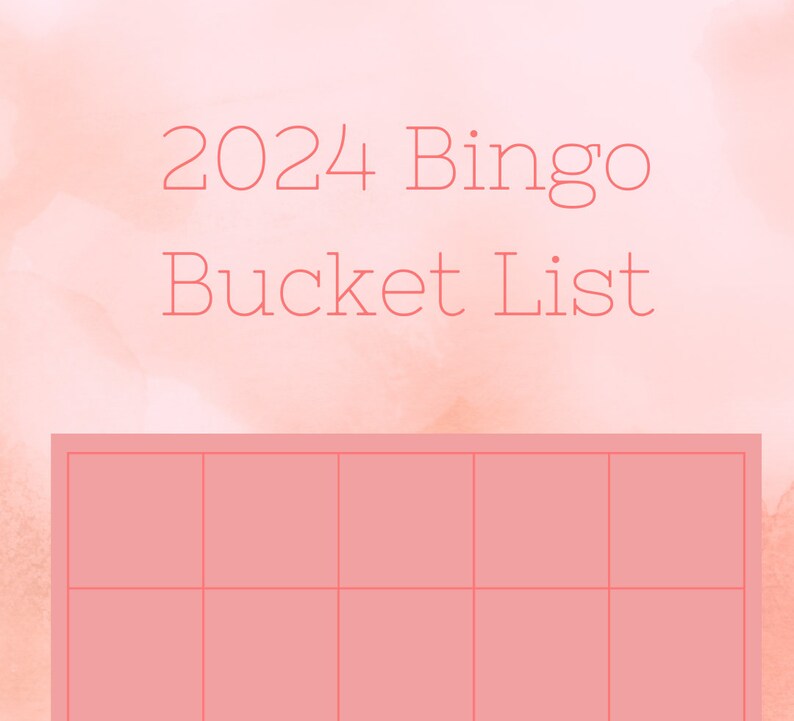2024 Pink Lady Bingo Bucket List - Etsy