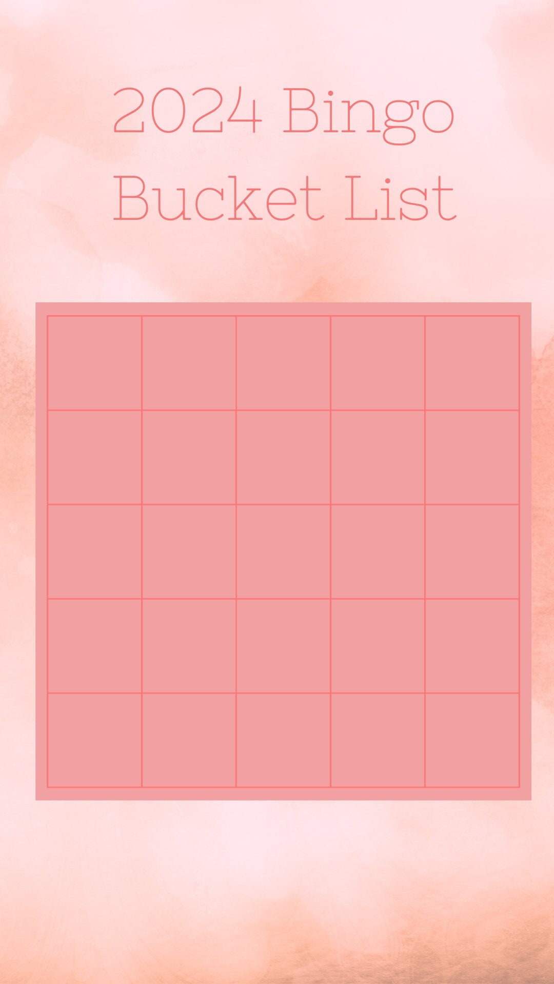 2024 Pink Lady Bingo Bucket List - Etsy