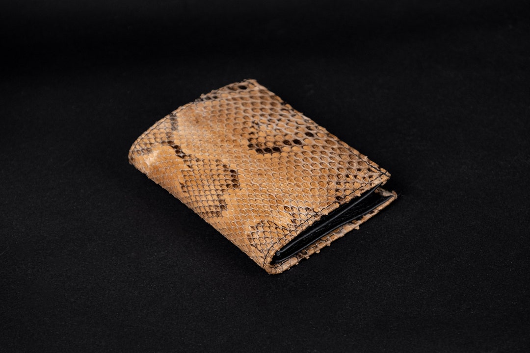 Handmade Python Skin Leather Wallet: Trifold or Bifold - Etsy