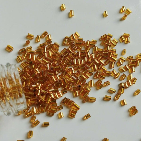 Gold Bugle Beads - Etsy