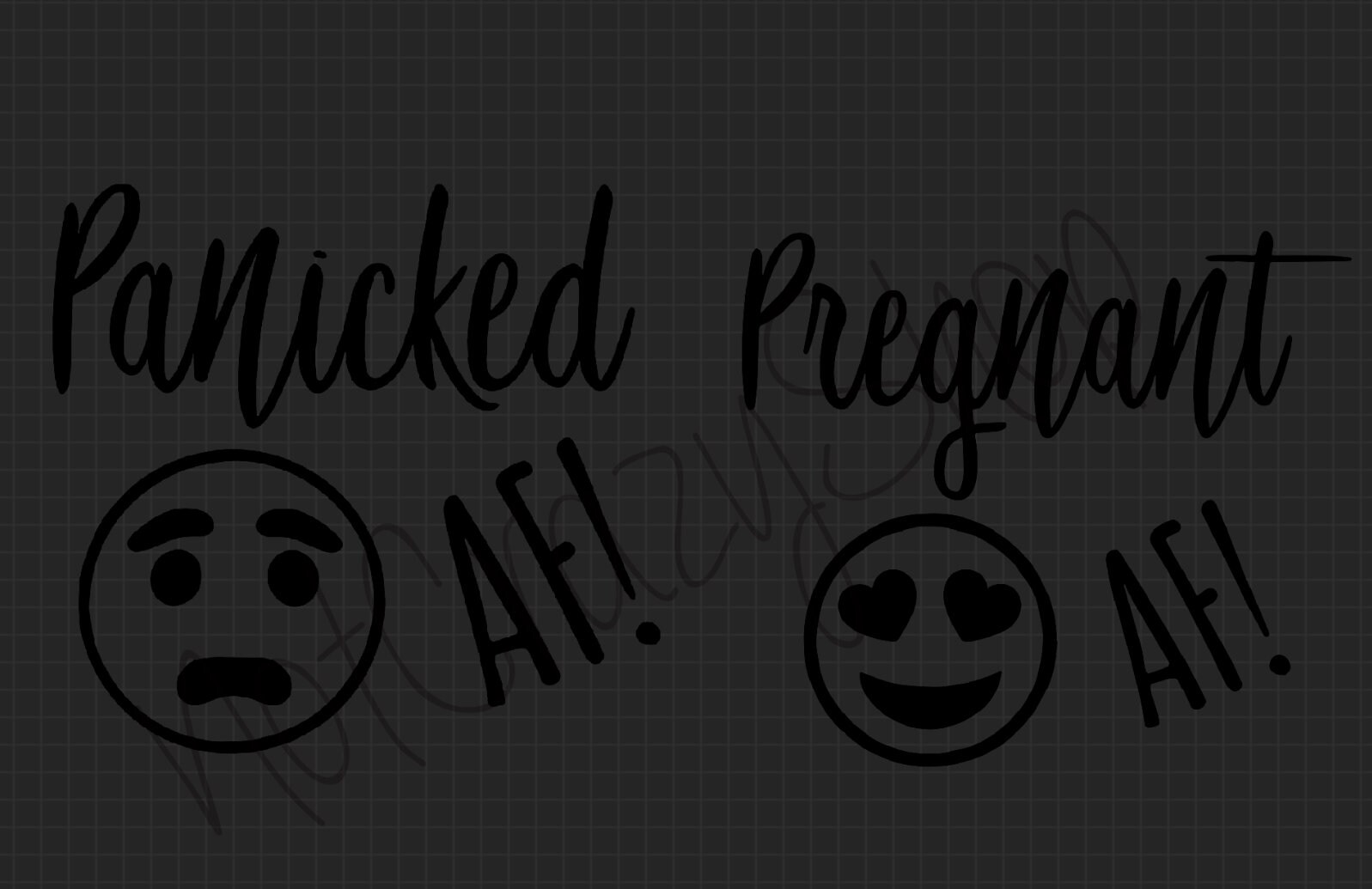 Pregnant AF & Panicked AF SVG - Etsy