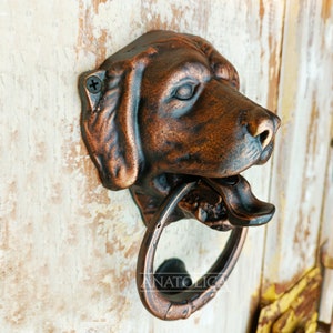 Anatolica Dog Door Knocker, Solid Brass, 6.7 Inches, Labrador Retriever ...