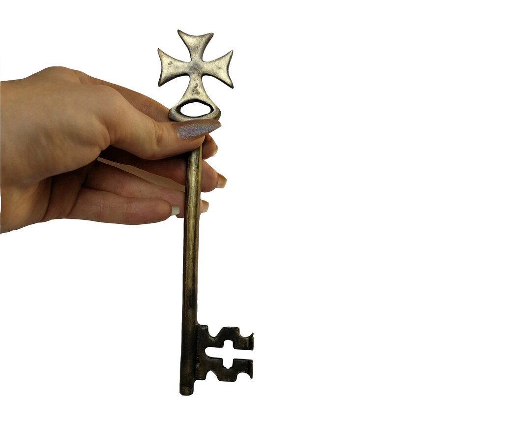 Maltese Cross Key, Large, 7.48 inch 19cm ,Solid Brass,Church Monastery ...