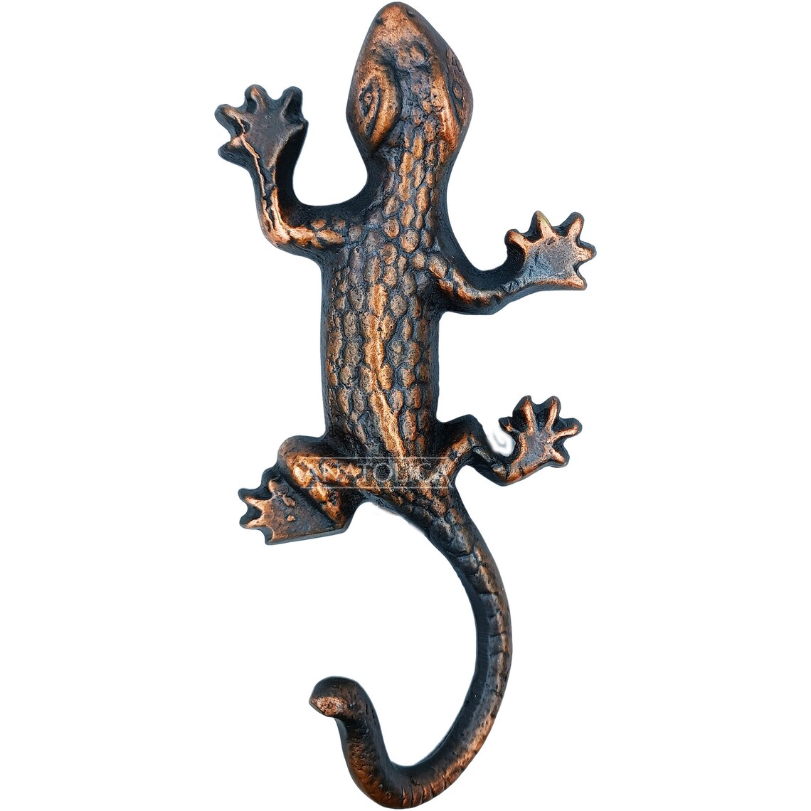 Anatolica Brass Gecko Door Knocker, 6.5 Inches, Lizard Frontdoor ...