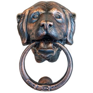 Anatolica Dog Door Knocker, Solid Brass, 6.7 Inches, Labrador Retriever ...