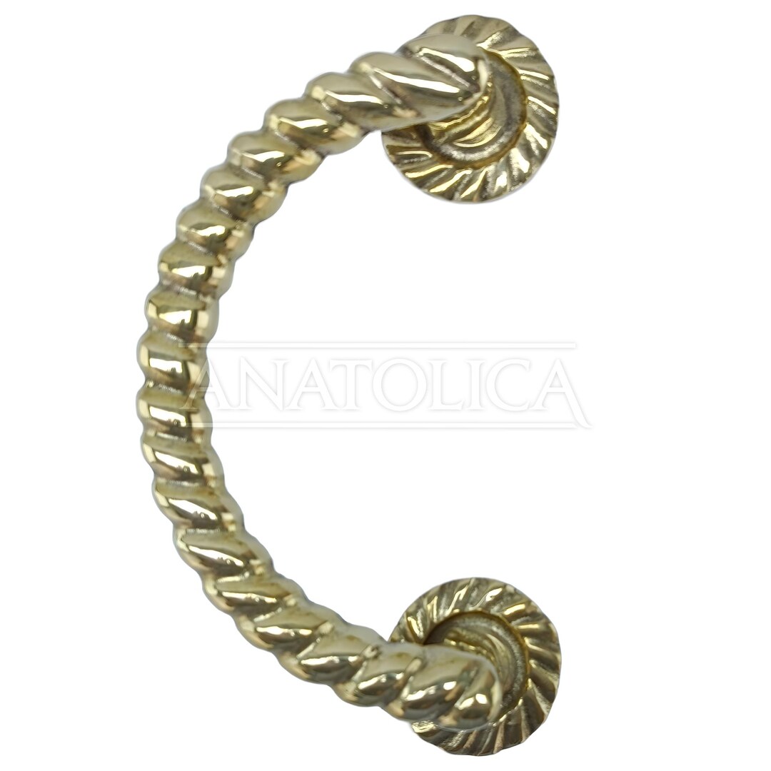 Anatolica Brass C-shaped Door Pull Handle , Spiral Arch, Semi Circular ...